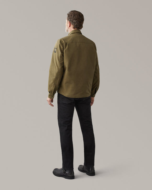 BELSTAFF MANSION MOTORCYCLE RIDING SHIRT - OLIVE