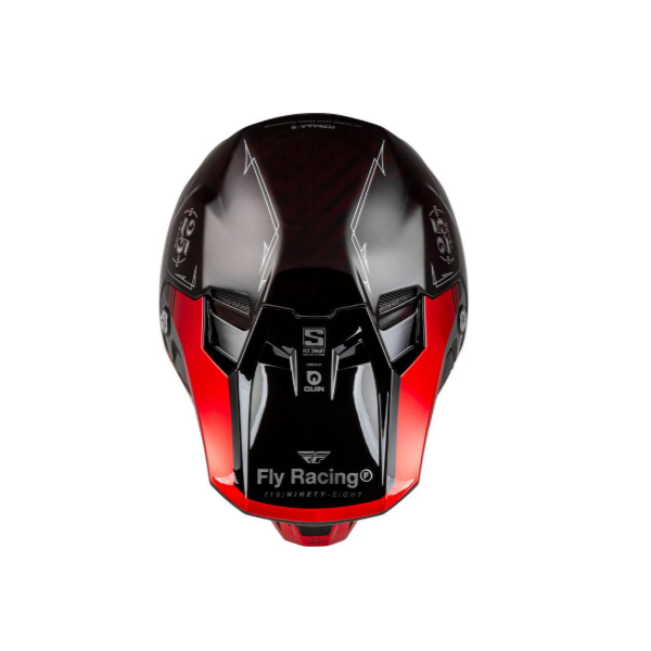 FLY RACING FORMULA S CARBON LEGACY RED BLACK MOTOCROSS HELMET (Size: X