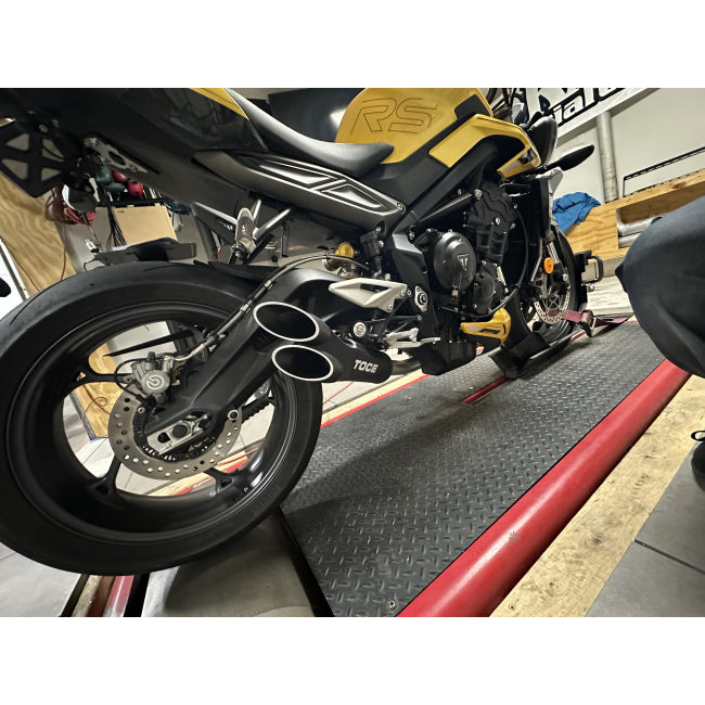 TOCE RAZOR TIP FULL EXHAUST – TRIUMPH STREET TRIPLE 765 2017-2025