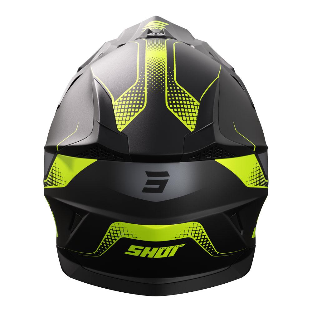 SHOT PULSE MOTOCROSS HELMET EDGE MATT BLACK/NEON YELLOW