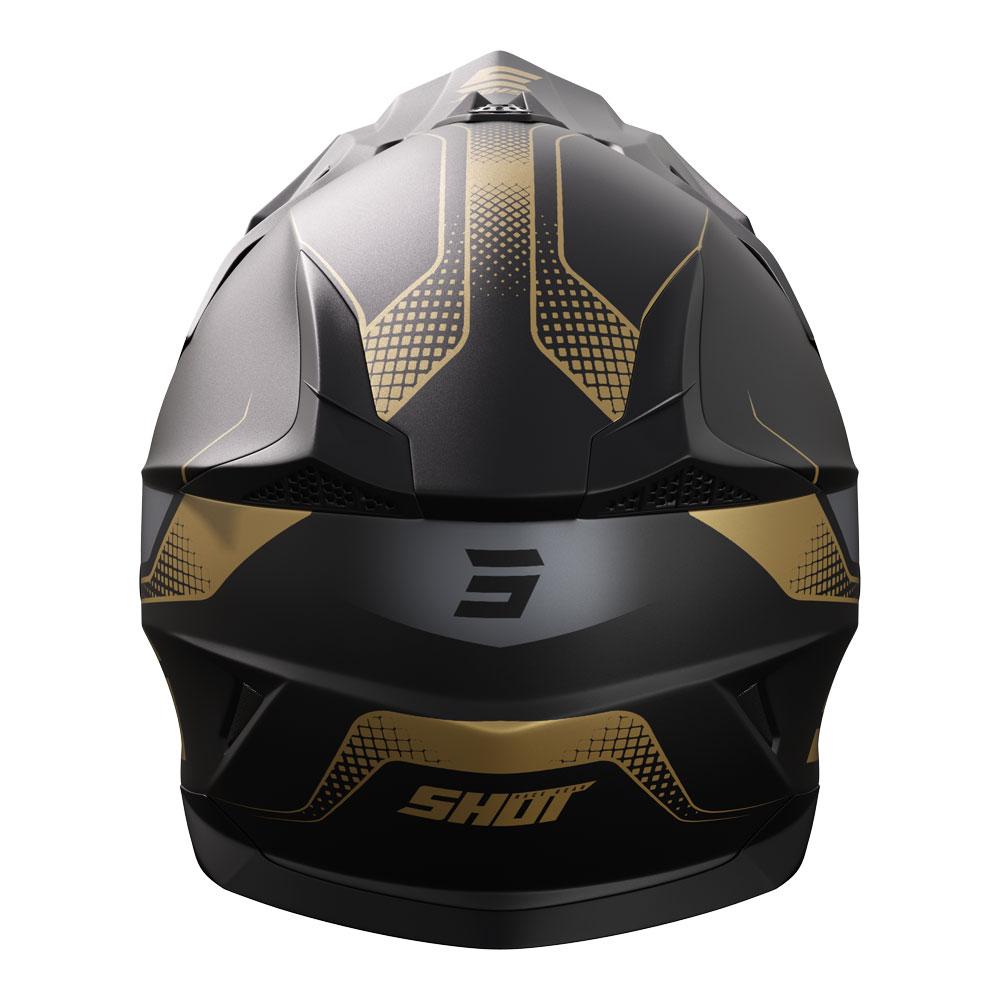 SHOT PULSE MOTOCROSS HELMET EDGE MATT BLACK/GOLD