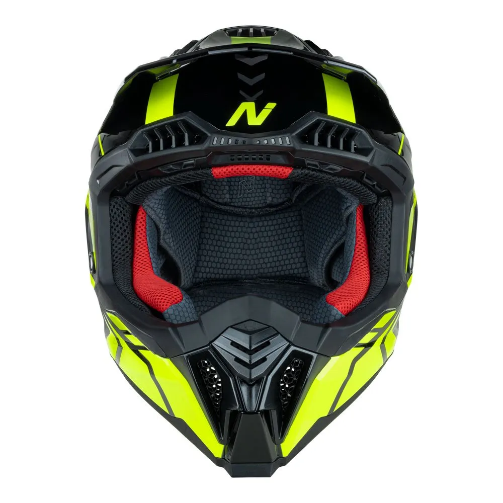 NITRO MX710 SHARD II MOTOCROSS HELMET FLURO YELLOW/BLACK